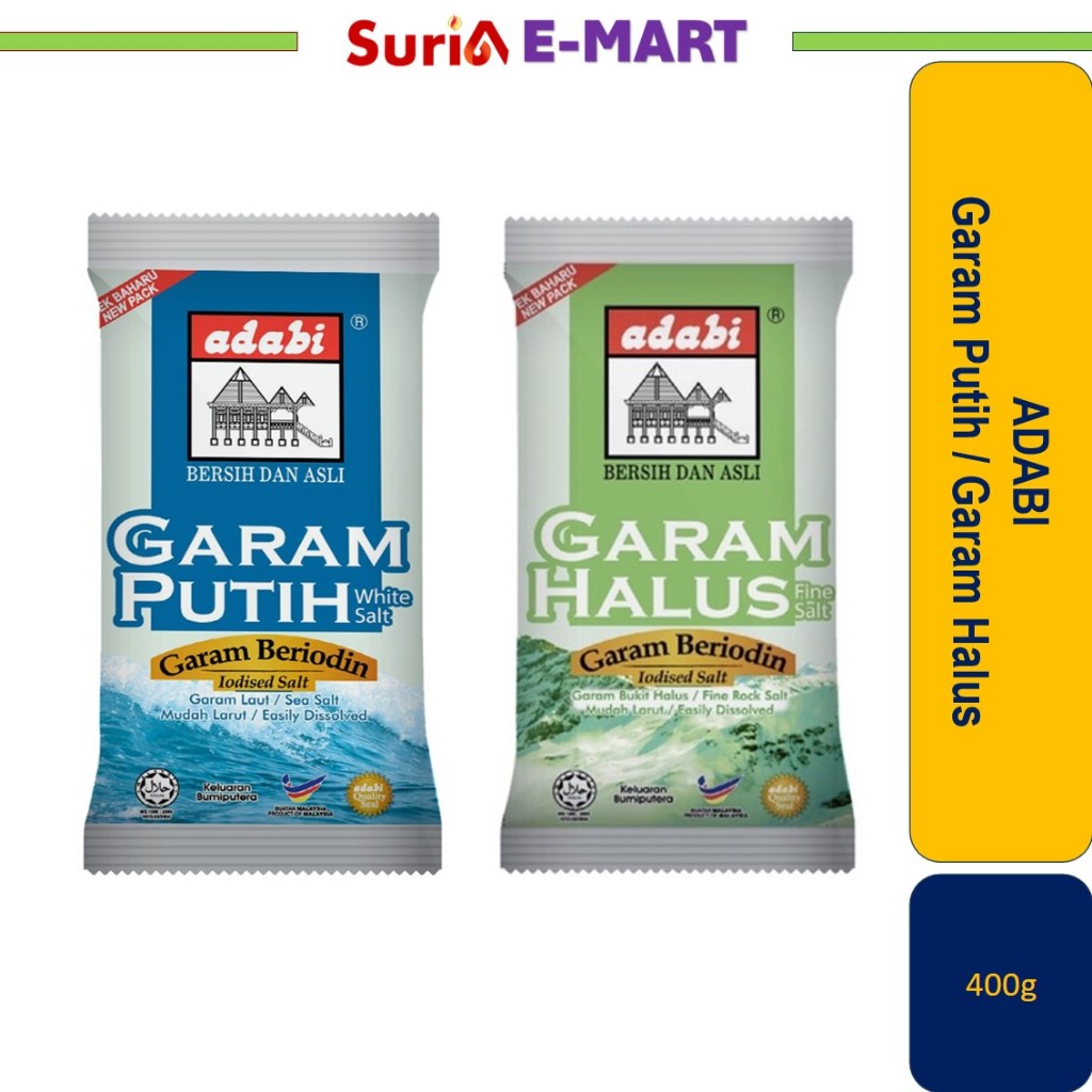 Adabi Garam Putih / Garam Halus 400g | Shopee Malaysia