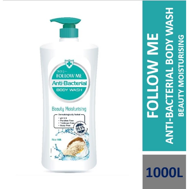 FOLLOW ME ANTI-BACTERIAL BODY WASH BEAUTY MOISTURISING 1000L (EXP : 02/ ...