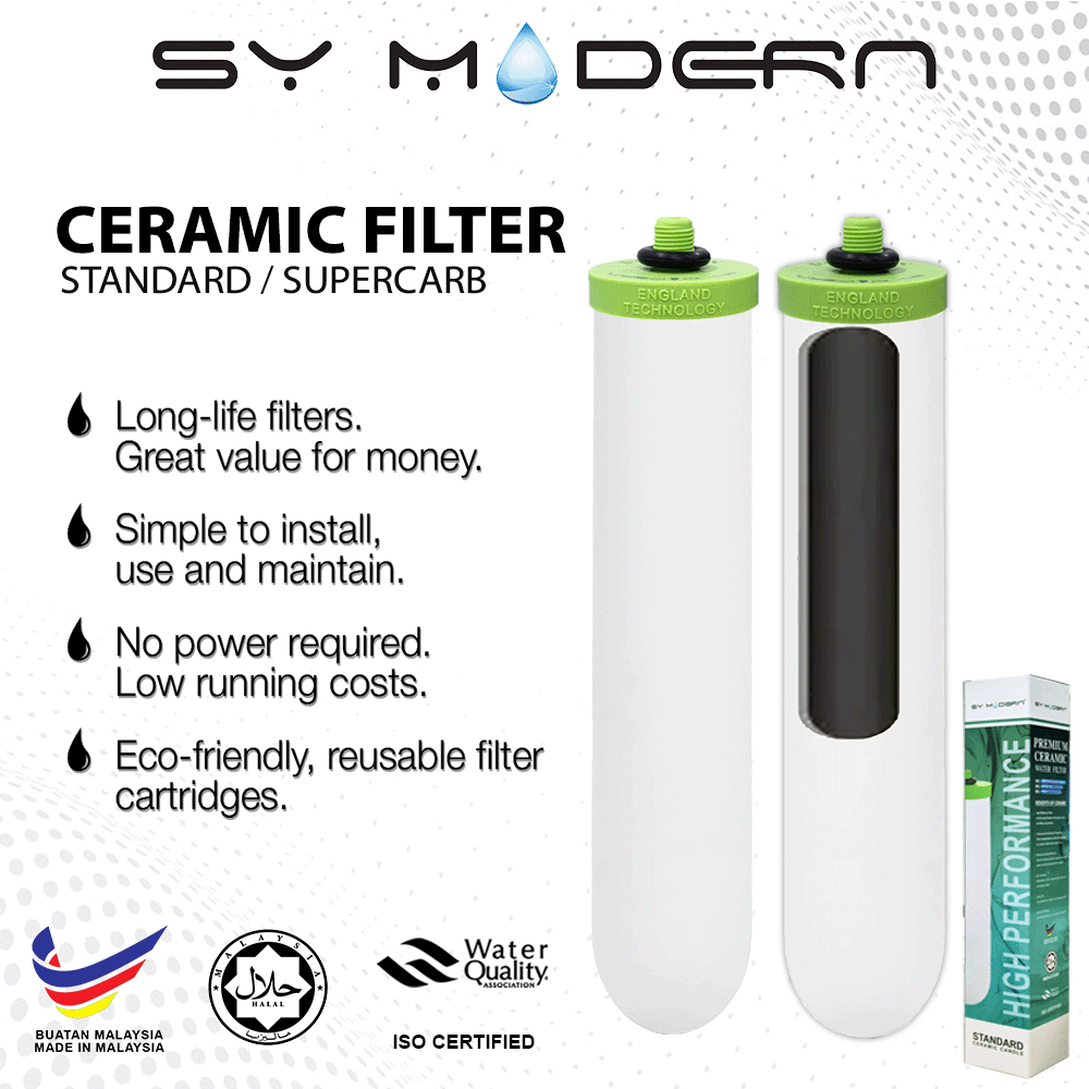 SY MODERN 10” Ceramic Filter Standard or Supercarb Carbon Ceramic ...