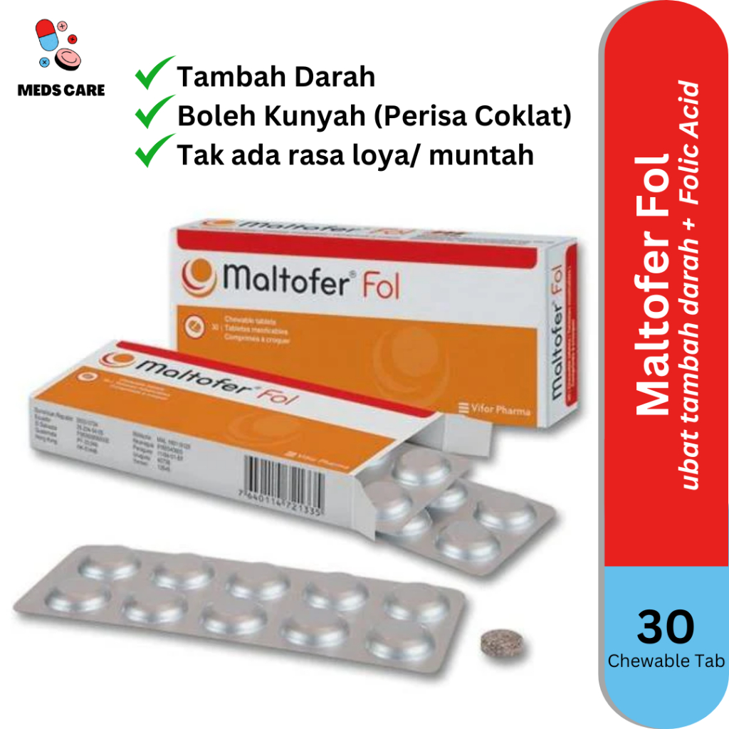 MALTOFER FOL CHEWABLE TABLET 30S/BOX (exp: 10/2025) | Shopee Malaysia