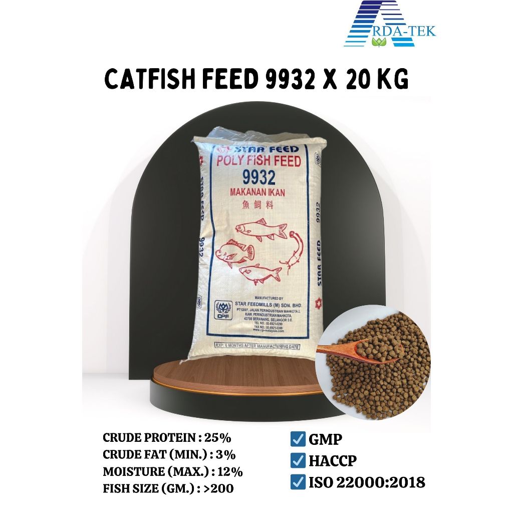 Starfeed 9932 [20KG] - Pellet Makanan Ikan Keli Puyu Kelah Toman / Ikan ...