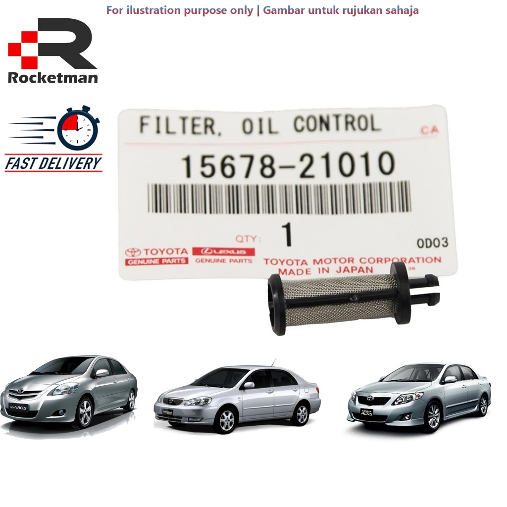 TOYOTA FILTER OIL CONTROL VALVE VIOS NCP42 NCP93 NCP150 ALTIS ZZE122 ZZE142 GENUINE PARTS ...