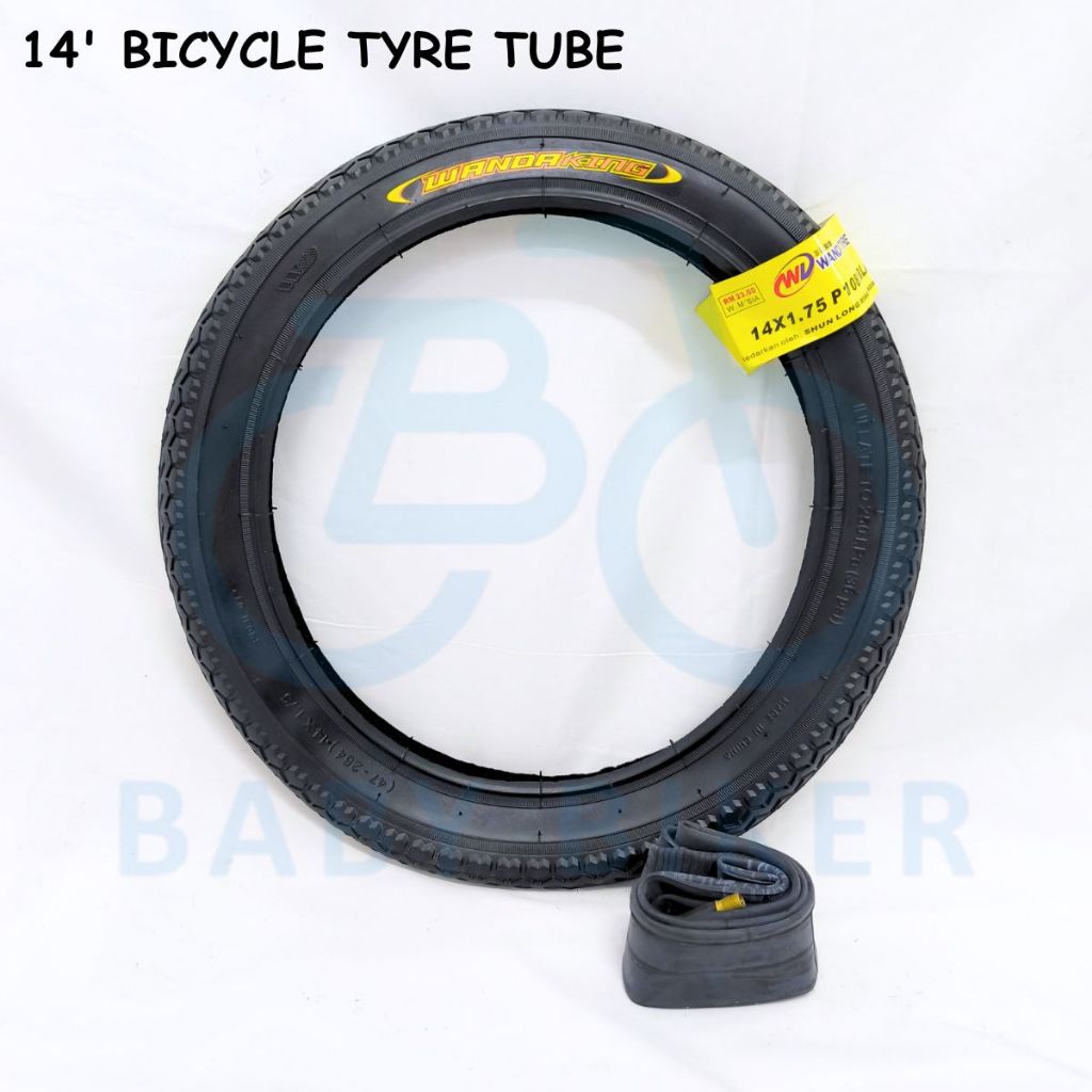 Tiub Tayar Basikal 14 Inci untuk Basikal Kanak-Kanak/ 14' BICYCLE TYRE ...