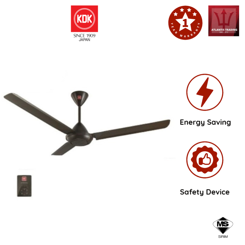 KDK Regulator Ceiling Fan 60'' (Brown) ( 1 set ) 风扇/吊扇 K15V0-PBR ...