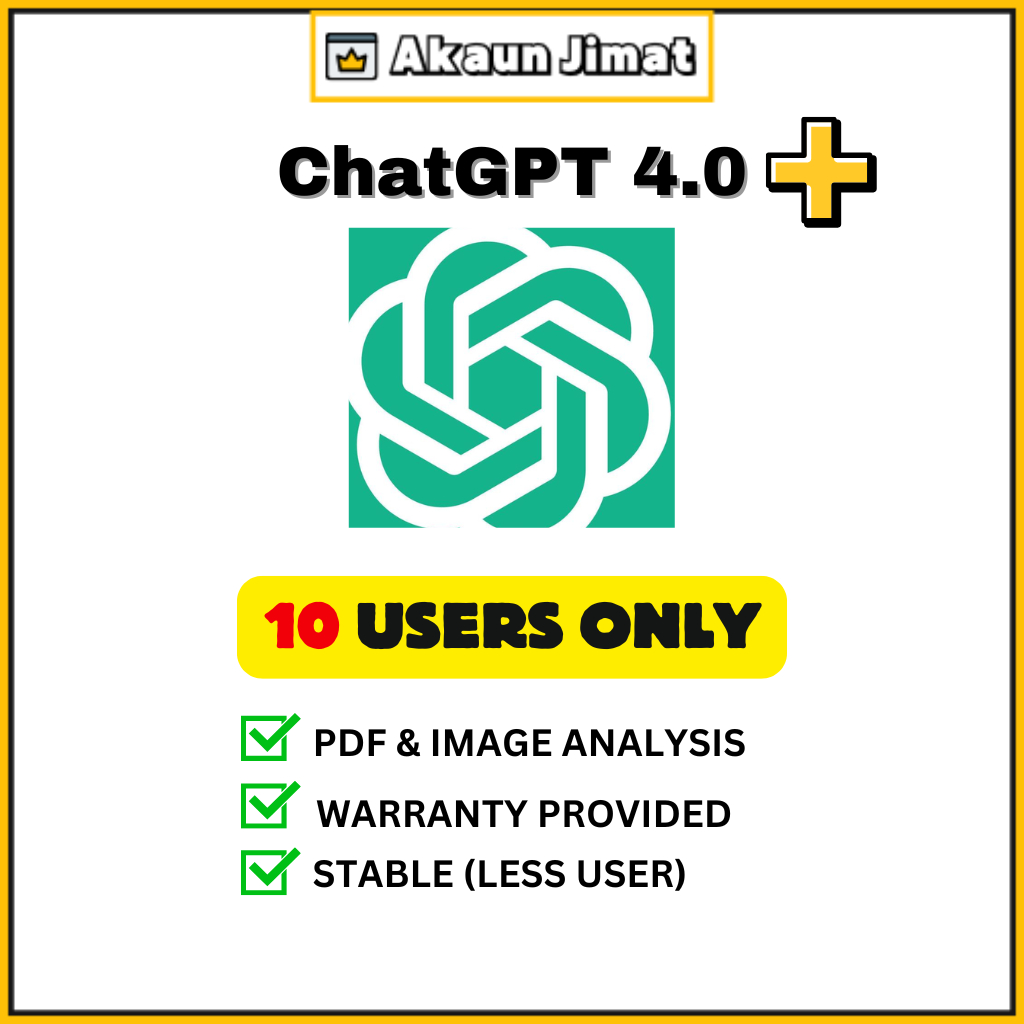 10𝒖 𝐂𝐡𝐚𝐭 𝐆𝐏𝐓𝟒.𝟎 𝐏𝐥𝐮𝐬 𝐖𝐚𝐫𝐫𝐚𝐧𝐭𝐲 𝐀𝐟𝐭𝐞𝐫 𝐒𝐚𝐥𝐞𝐬 𝐒𝐞𝐫𝐯𝐢𝐜𝐞 𝐏𝐫𝐨𝐯𝐢𝐝𝐞𝐝 | Shopee Malaysia