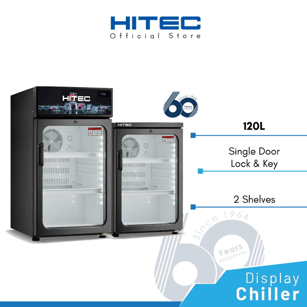 HITEC Mini Bar Chiller Display Chiller Mini 120L Showcase Table Top HTC ...