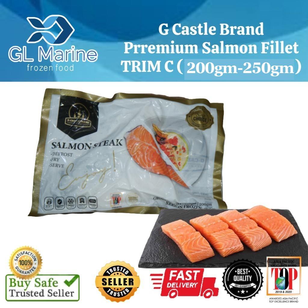 [Recommended][Seafood Choice] G Castle Brand Premium Salmon Fillet TRIM ...