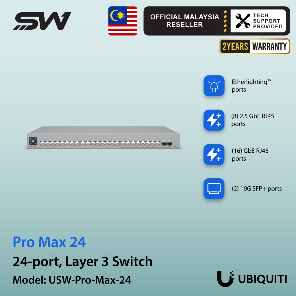 Ubiquiti Switch Pro Max 24-Port 2.5G Managed Switch | Shopee Malaysia
