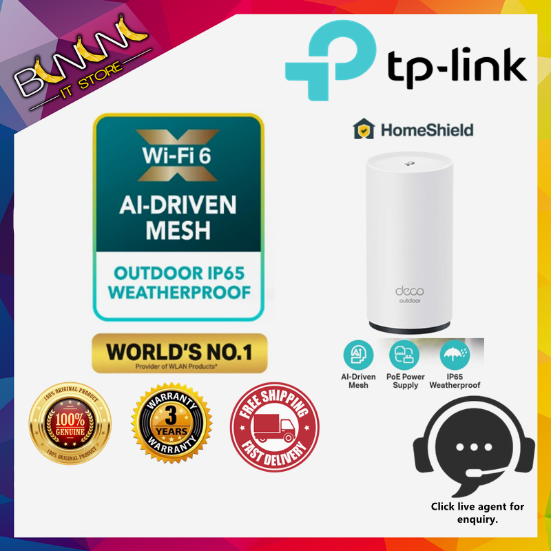 TP-Link Deco X50-Outdoor AX3000 Outdoor / Indoor Whole Home WiFi 6 Mesh ...