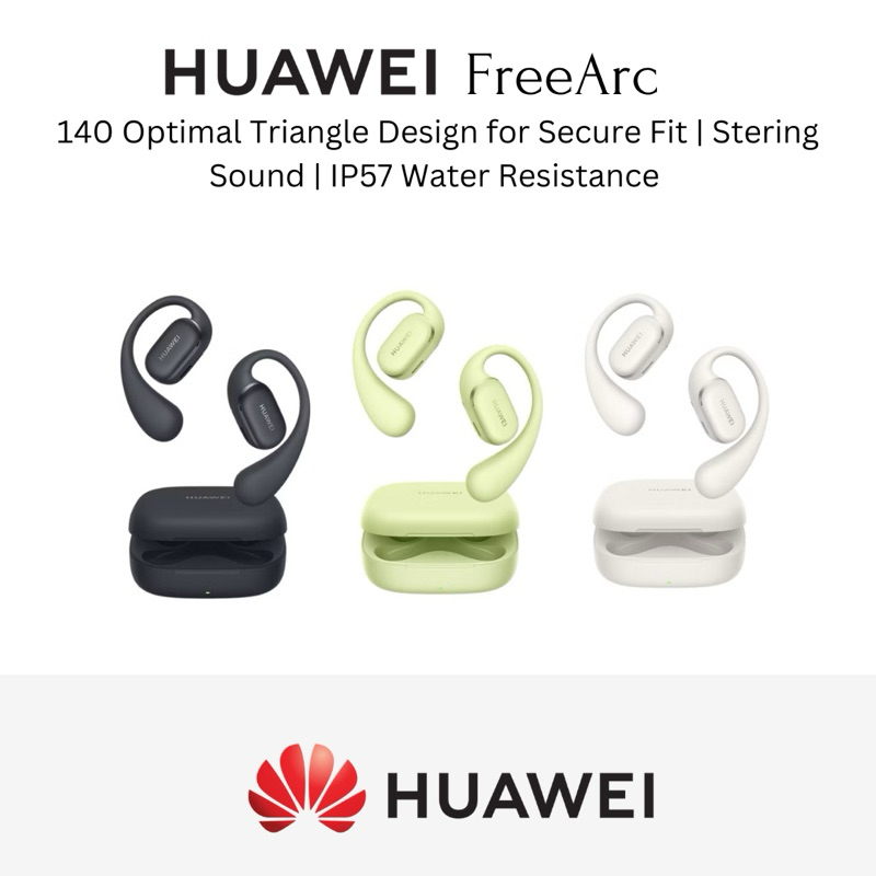 HUAWEI FreeArc Earphone | 140° Optimal Triangle Design for Secure Fit ...