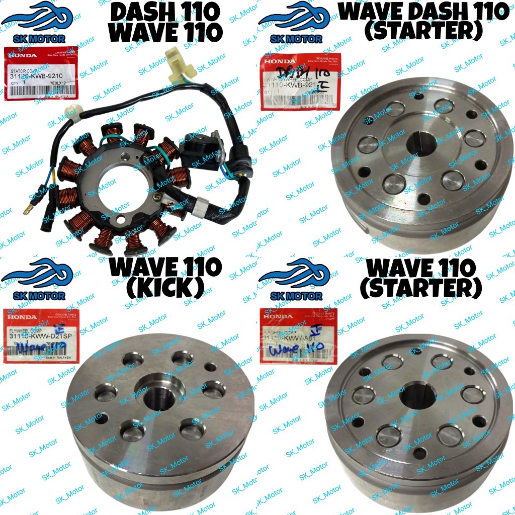 Honda WAVE 110 / DASH 110 V1 V2 (KICK) / (STARTER) Original Magnet ...