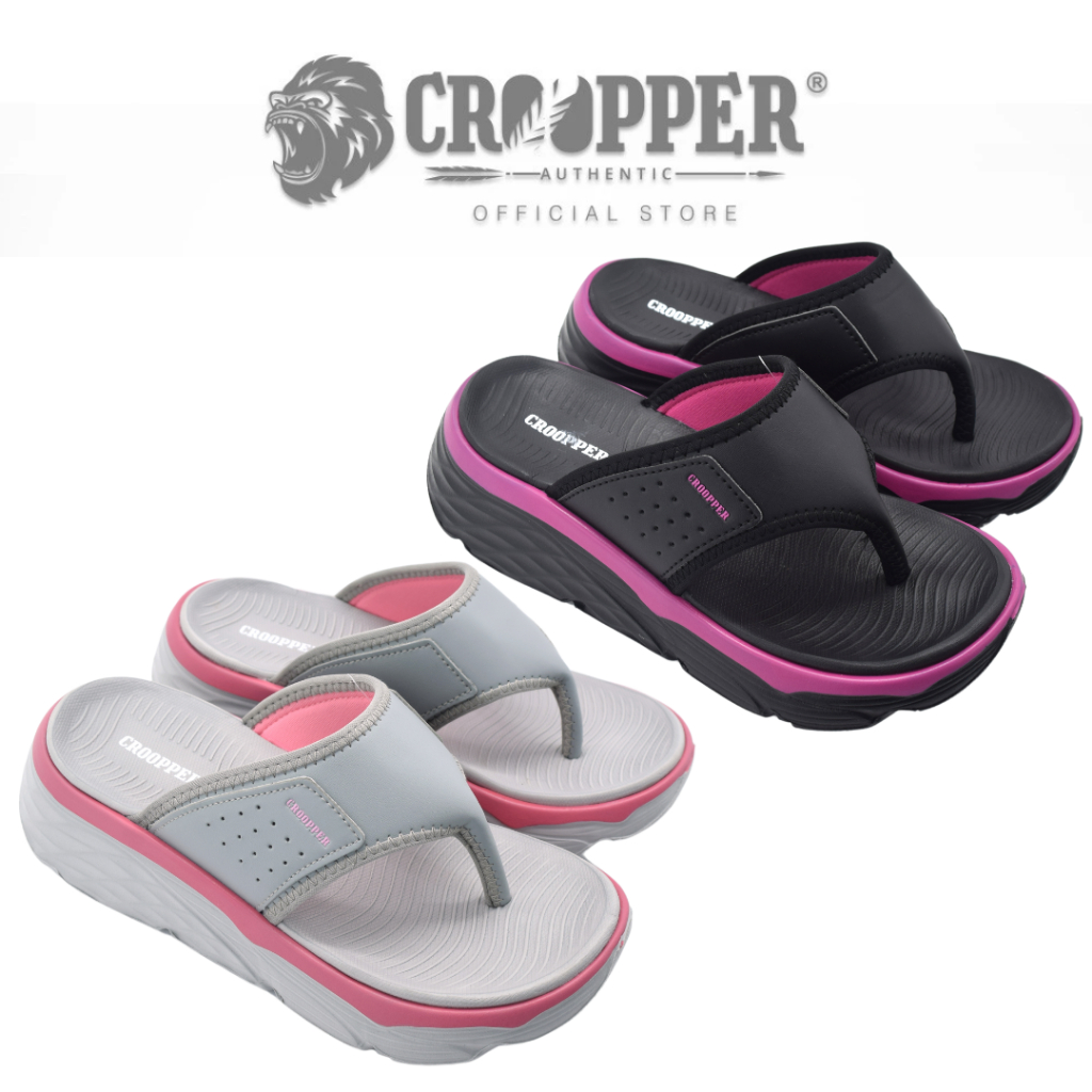 Croopper CP51-81076 Ladies Sandals Shoes Black/Grey | Shopee Malaysia