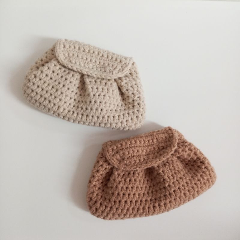 Mini Croissant Pouch Crochet Handmade | Shopee Malaysia