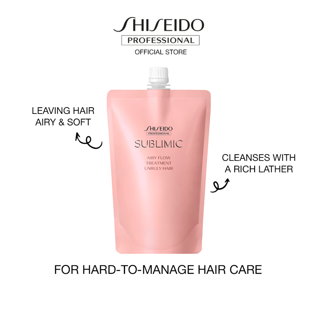 SHISEIDO PROFESSIONAL SUBLIMIC AIRY FLOW TREATMENT REFILL 450G [FOR FRIZZY AND UNRULY HAIR ...