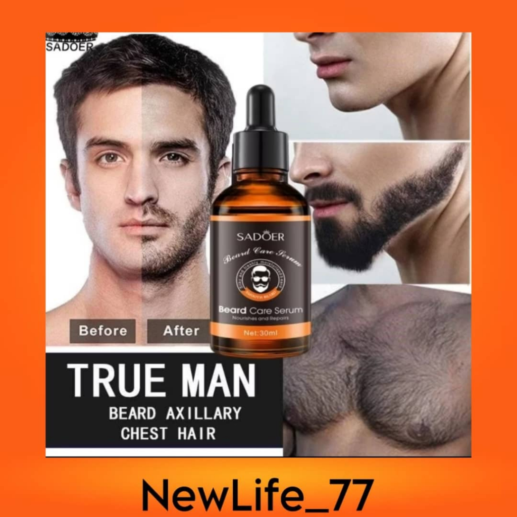 SADOER Beard Growth Liquid 30ML Beard Enhancing Oil, Organic Men's ...