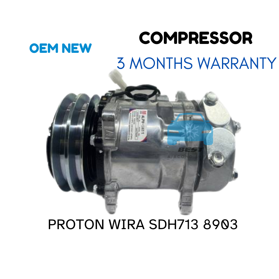 Aircond Compressor OEM LOCAL New Proton Wira SD7H13 /5H11 Sanden System ...