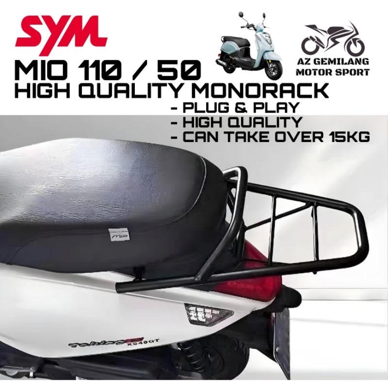 RACK SYM MIO 110 MIO110 / MIO 50 MIO50 HIGH QUALITY MONORACK ...