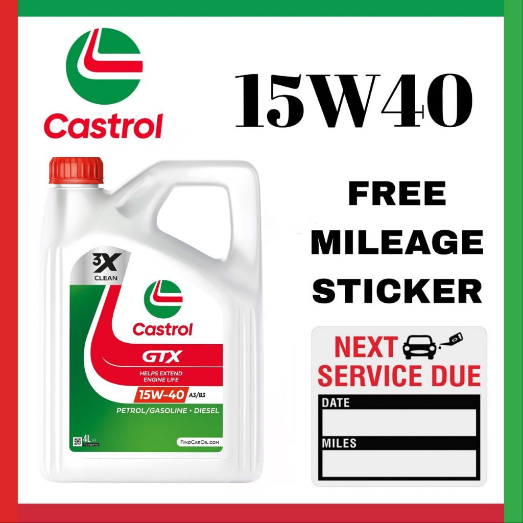 3436868 Castrol GTX 15W40 Mineral Engine Oil (4 Litre) | Shopee Malaysia