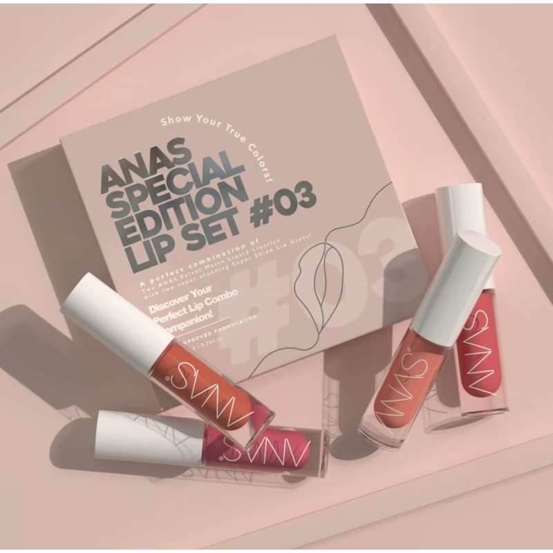 ANAS Lip Set 4PCS IN 1BOX (2Lipmatte & 2Lipgloss) | Shopee Malaysia