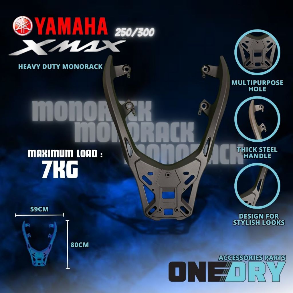 ONEDRY Xmax 250 Monorack Motorcycle Rear Rack YAMAHA Xmax V1 V2 Motor ...