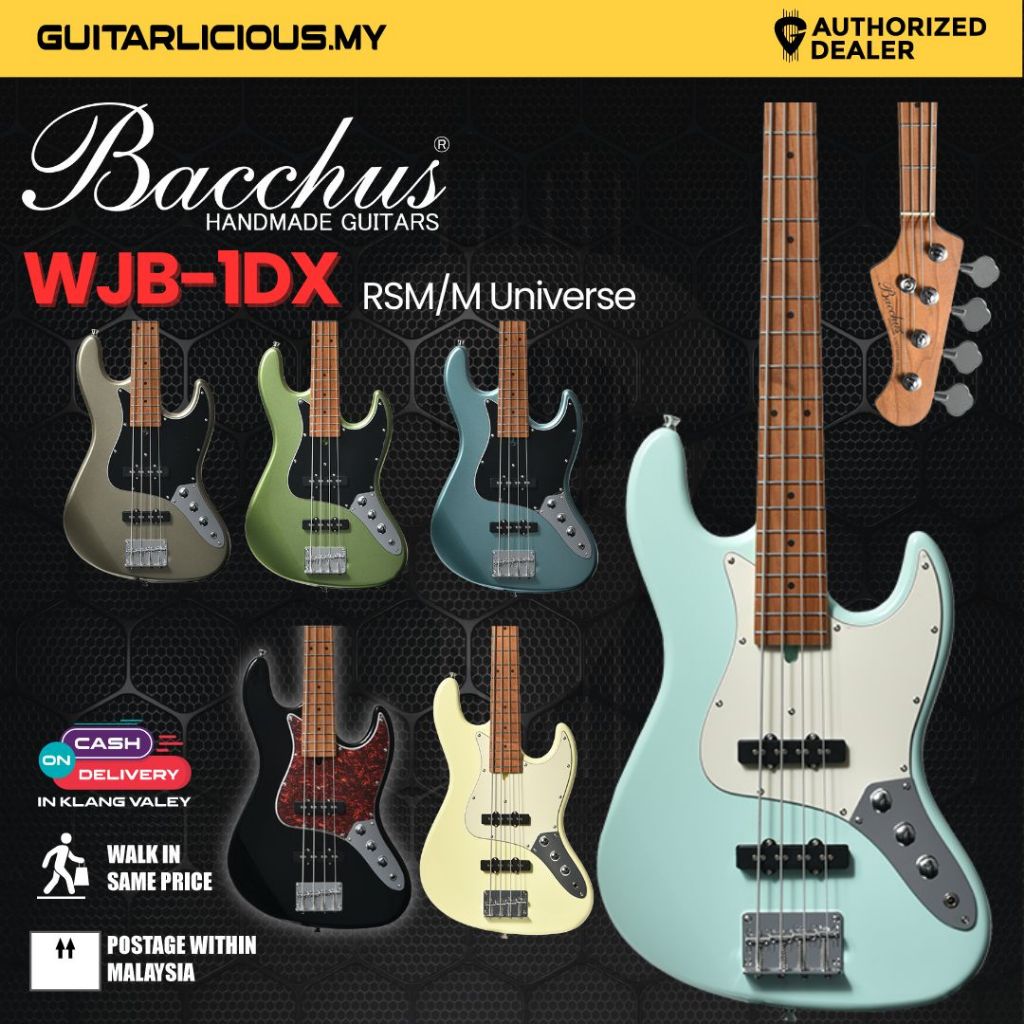 Bacchus WJB-1DX RSM/M Universe Series 4 Strings Bass Guitar ( WJB-1DX ...