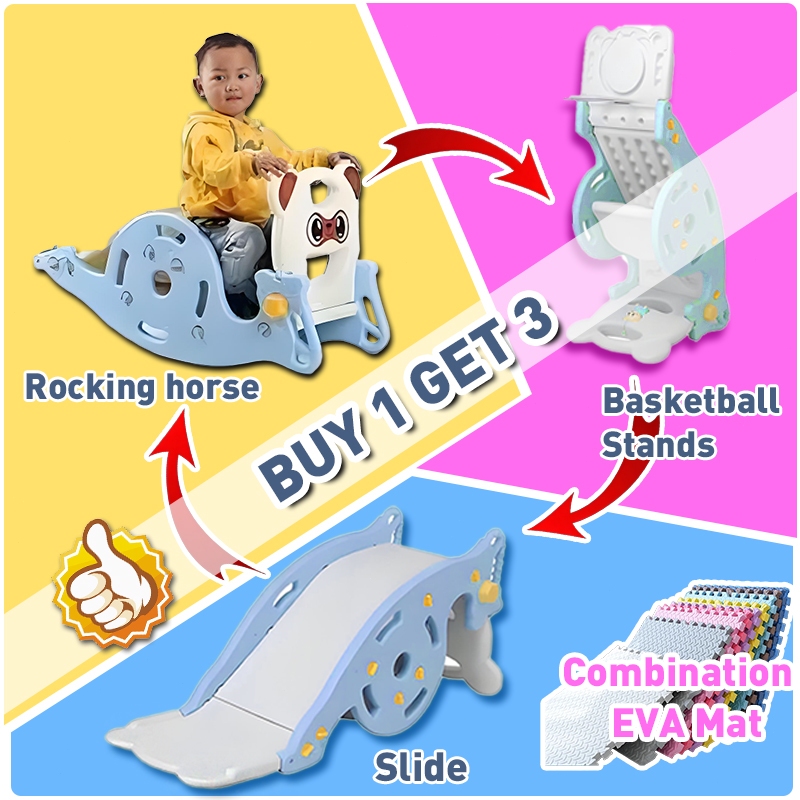 [3 in 1]Slide For Kids Chair Playground Kids Gelongsor KanakKanak ...