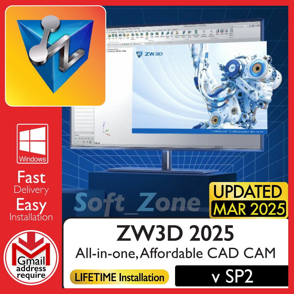 ZW3D 2025 SP2 - All-in-one, Affordable CAD CAM | Windows - SOFTWARE | Shopee Malaysia