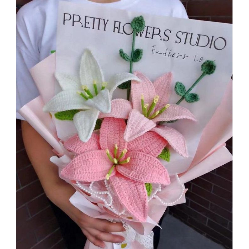 Everlasting Elegance: Handmade Crochet Lily Bouquet | Shopee Malaysia
