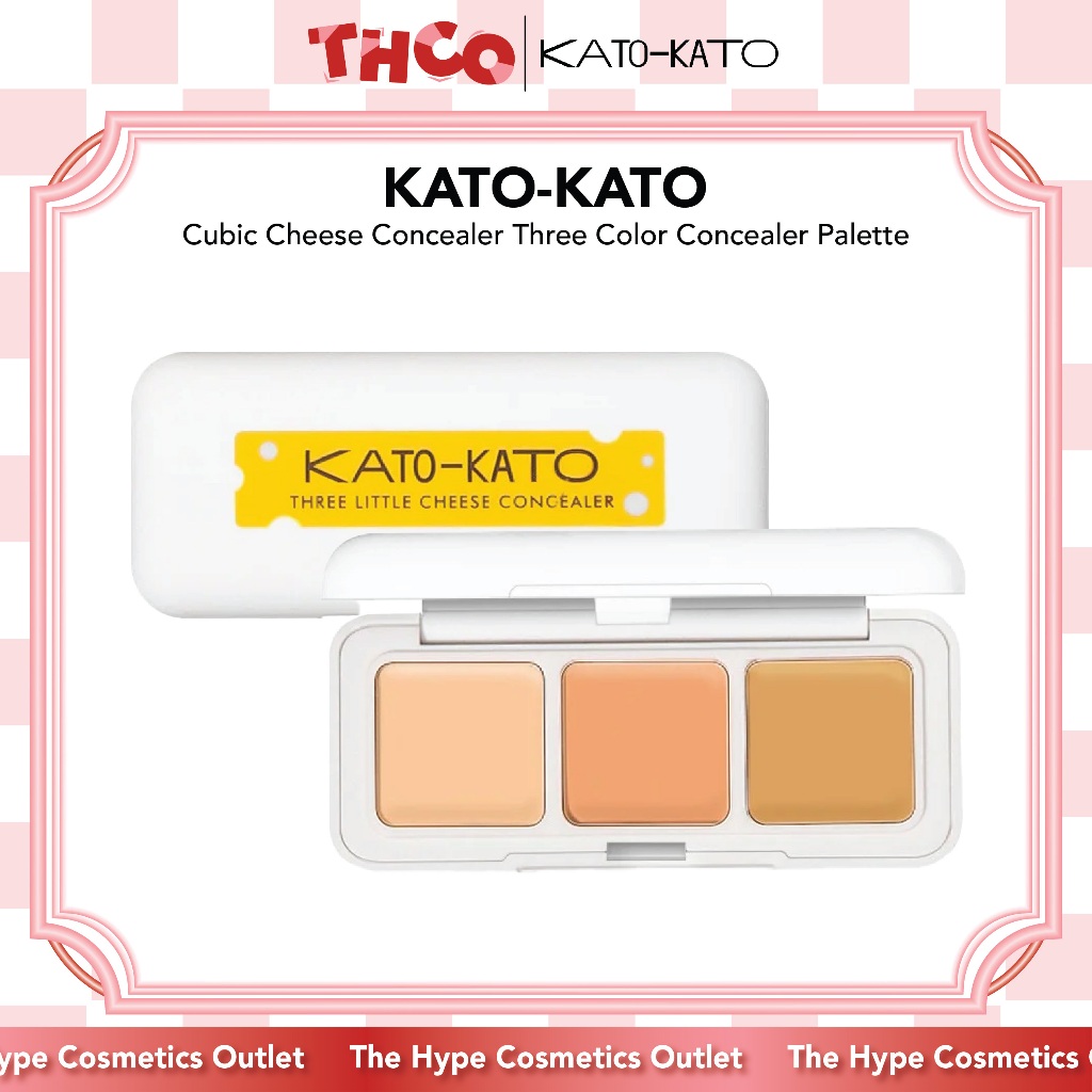 KATO-KATO Cubic Cheese Concealer Three Color Concealer Palette Katokato ...