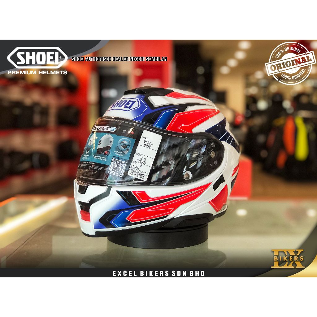 SHOEI HELMET NEOTEC 3 ANTHEM (TC-10) /NEO TEC III /MODULAR HELMET ...