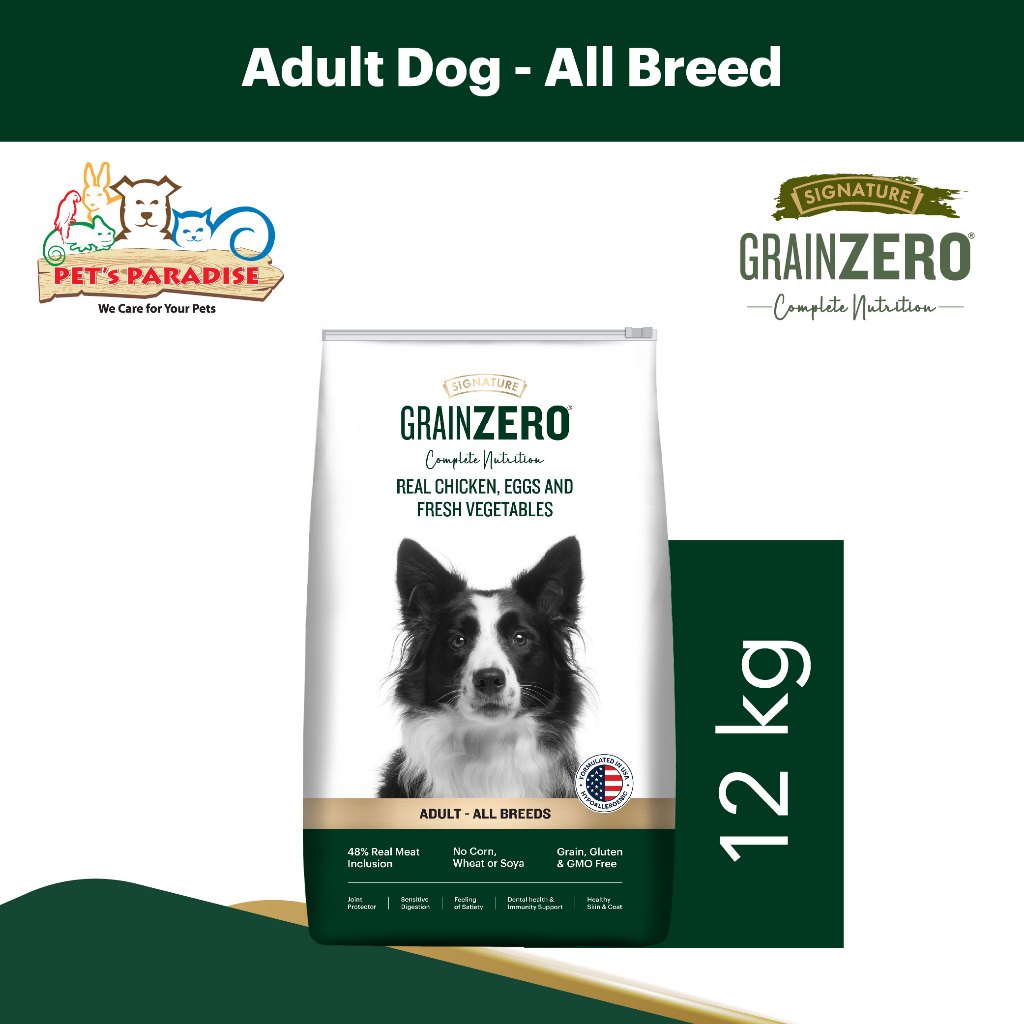 Signature Grain Zero Adult Dog All Breed - Chicken - 12kg | Shopee Malaysia