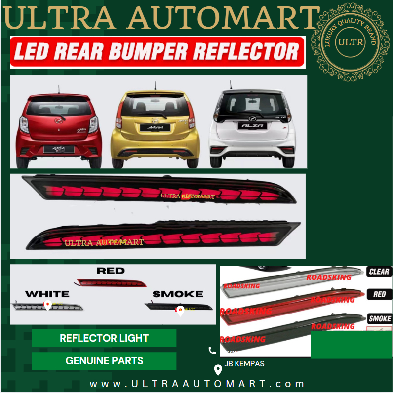 PERODUA AXIA SE ALZA 2018 MYVI ICON 1.3 REAR BUMPER LAMPU LAMP ...