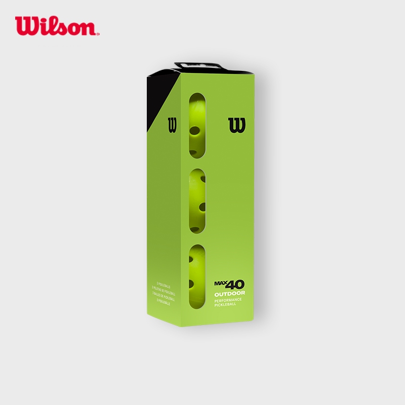 Wilson Max 40 Outdoor Pickleball Balls 3 Pack Green WR8909201001: Built ...