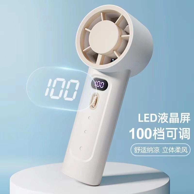 🔥 Turbo Mini Fan 🚀 | USB Rechargeable 🔋 | 100-Speed ⚡ | LED Display 💡 ...