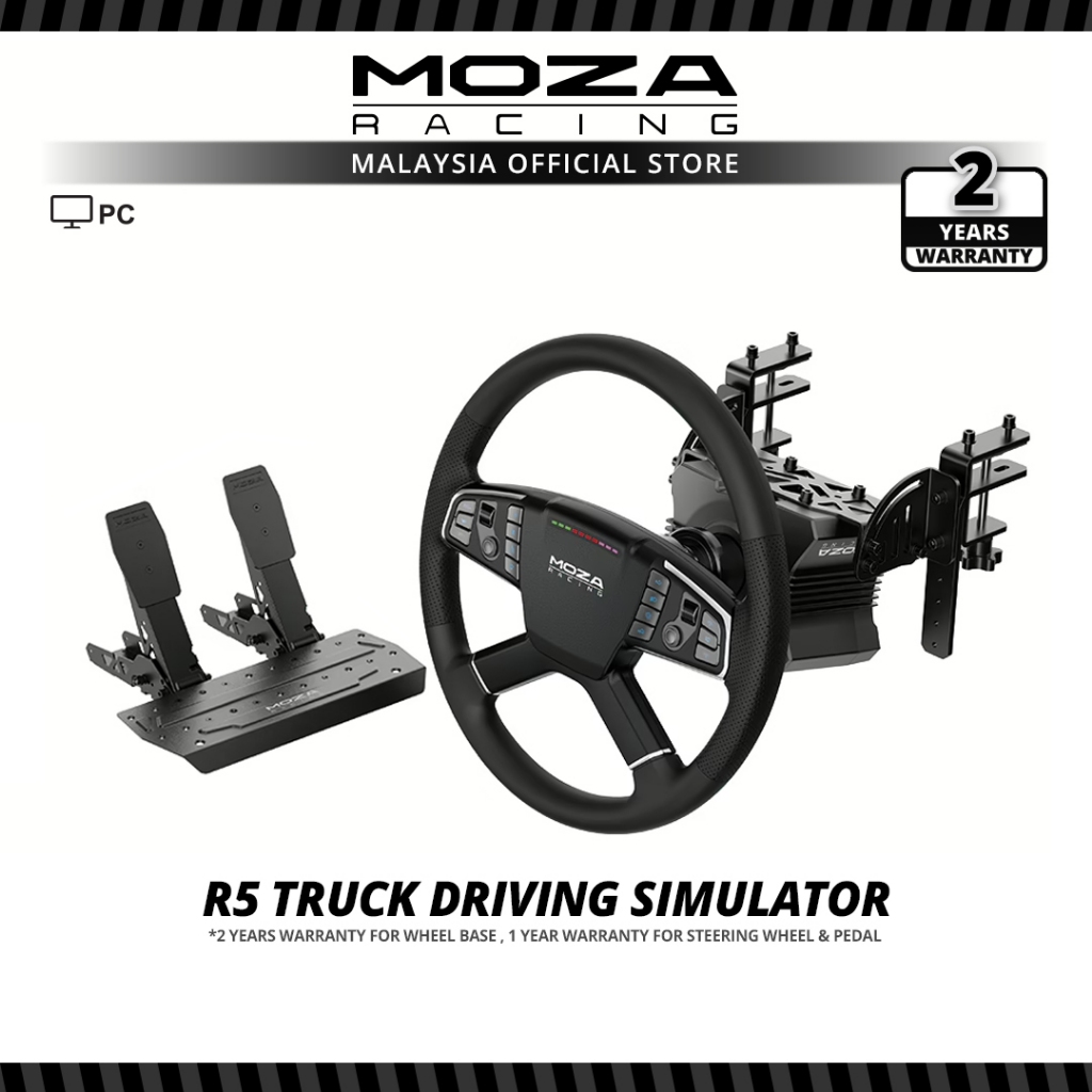 MOZA RACING R5 Truck Driving Simulator Bundle | TSW Truck Wheel/R5 Base ...