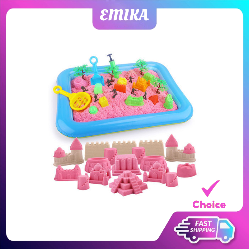 Emika Choice 100pcs 2KG DIY Play Sand Set Kids Educational Toy Dynamic ...