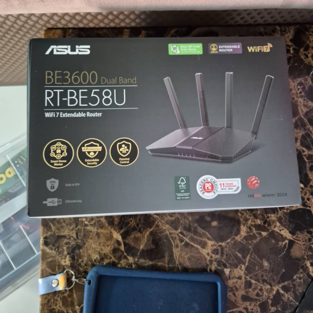 ASUS WiFi 7 Router RT-BE58U Dual Band BE3600 2.5G WAN 2.0GHz Quad Core ...