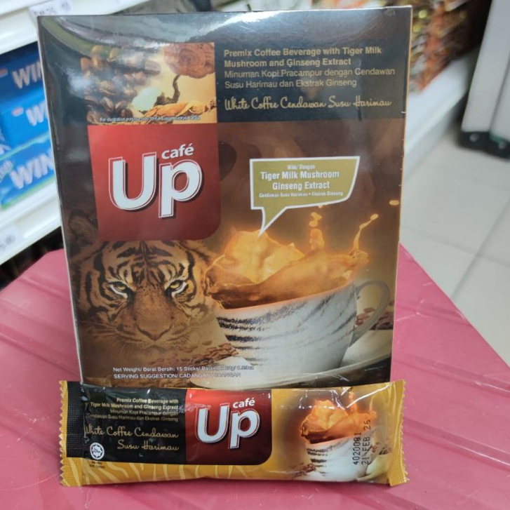 CNI Cafe' Up White Coffee Cendawan Susu Harimau 28g x 15 Sticks ...