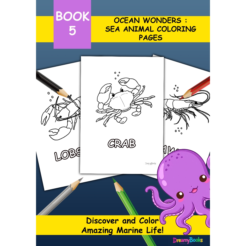SEA ANIMAL COLORING PAGES | HALAMAN MEWARNA HIDUPAN LAUT | PDF ...