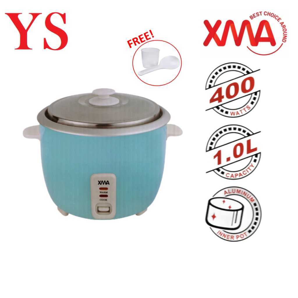 XMA 1.0L Blue Rice Cooker ( 1 Year Warranty) | Shopee Malaysia
