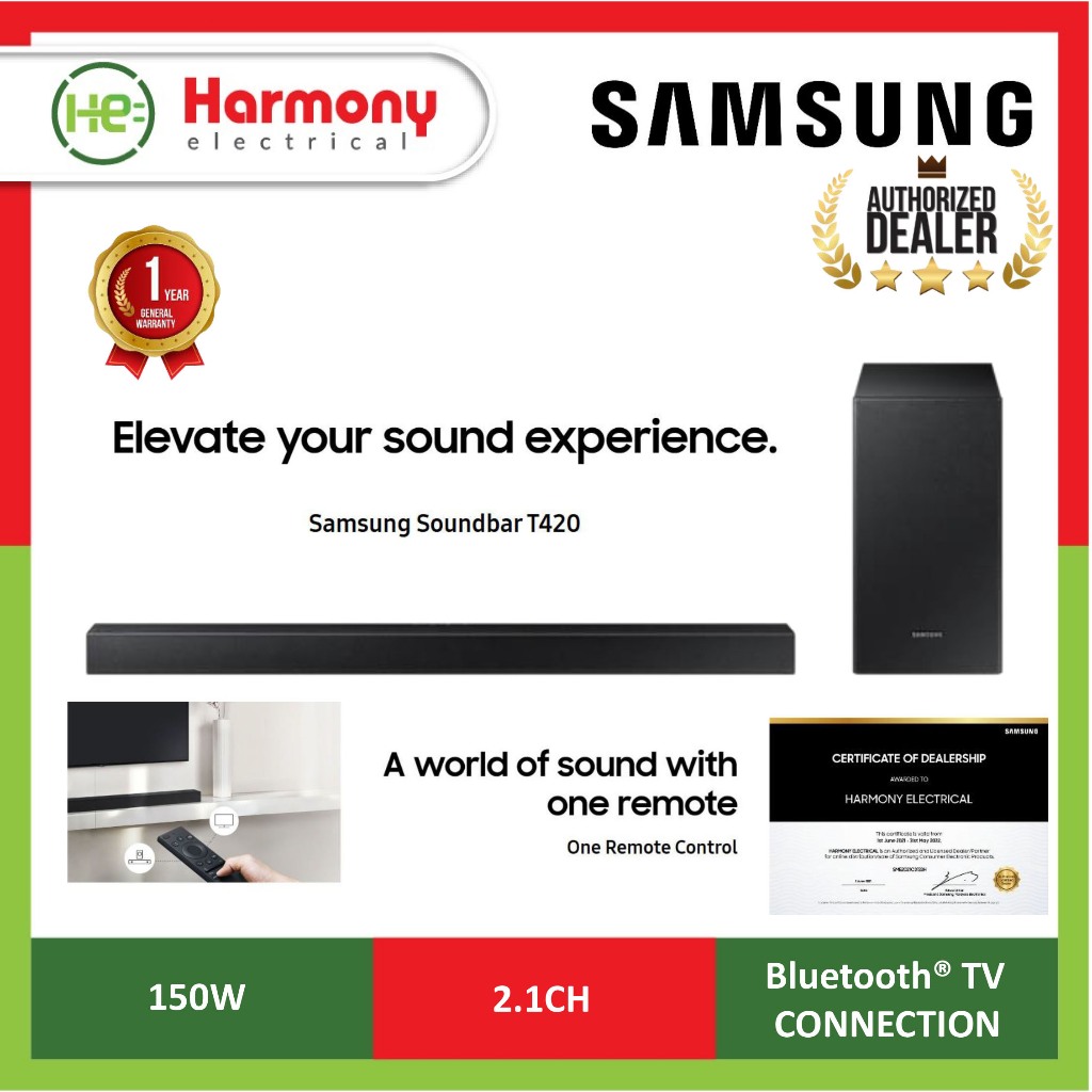 OFFER !! SAMSUNG T-Series Soundbar HW-T420 2.1ch with Sub woofer HW ...
