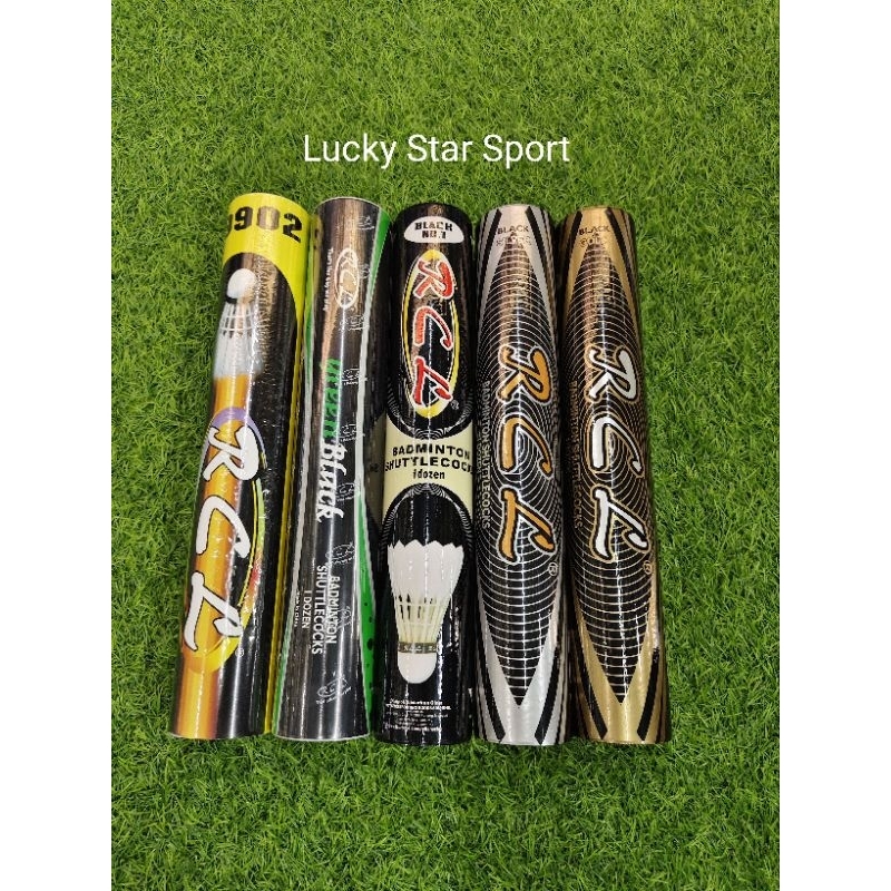 RCL Black Silver/ Black Gold/Gold No 1/Black No 1 shuttlecock/Green ...