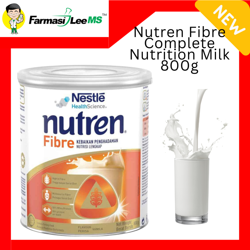 Nutren Fibre Complete Nutrition Milk 800g (Exp 07/2025) | Shopee Malaysia