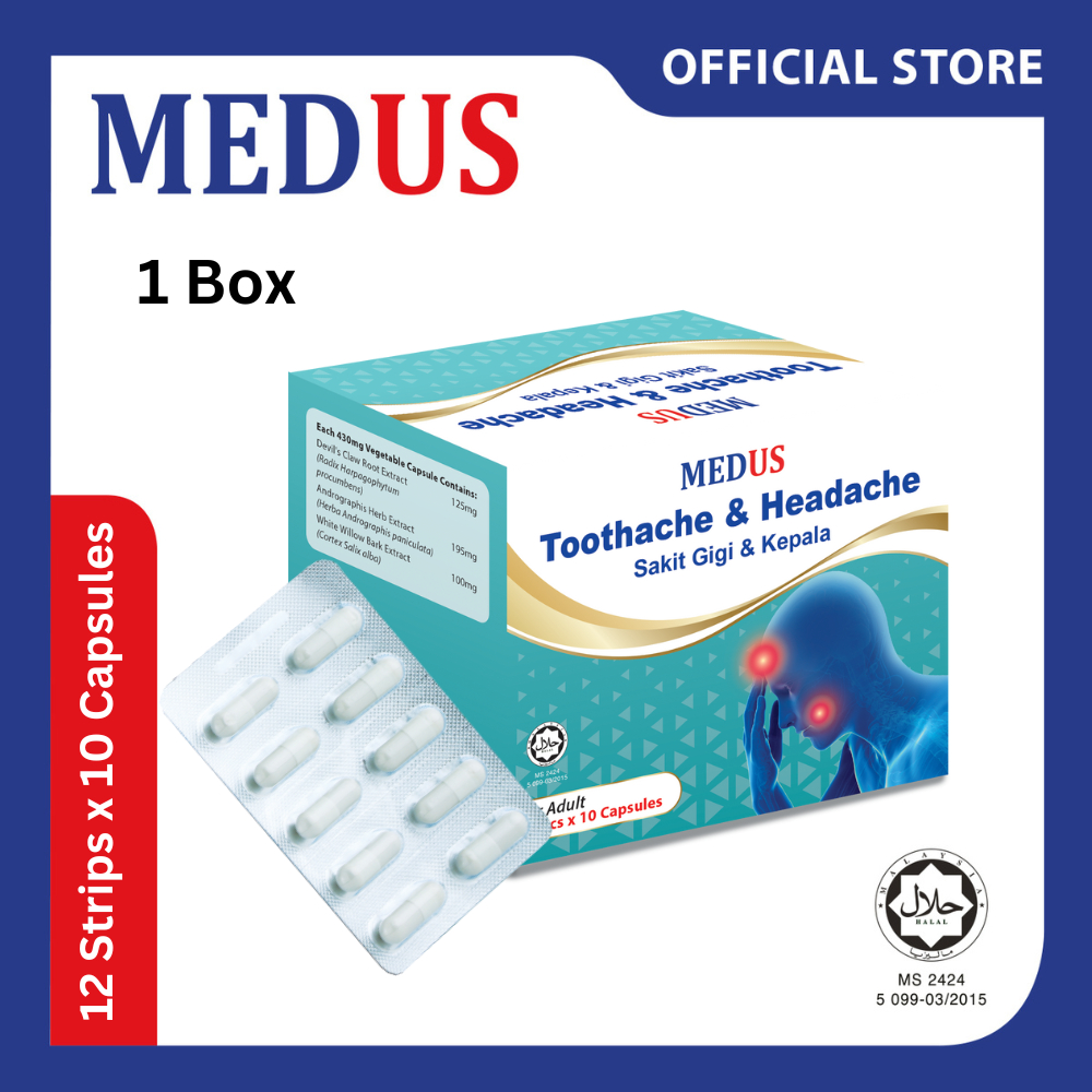 Medus Toothache & Headache Capsule (1Box) | Shopee Malaysia