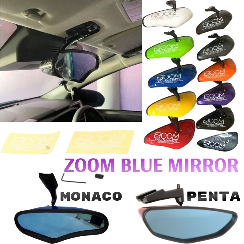 (Blue Mirror) ZOOM ENGINEERING MONACO PENTA MIRROR Centre mirror Rear ...