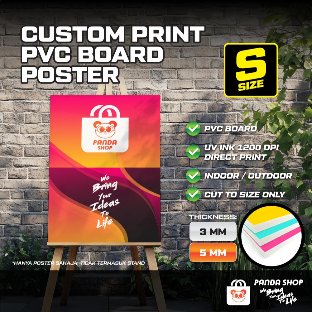 CUSTOM PRINT BOARD POSTER FOR SMALL SIGNAGE / MOCKUP CHEQUE / POSTER ...