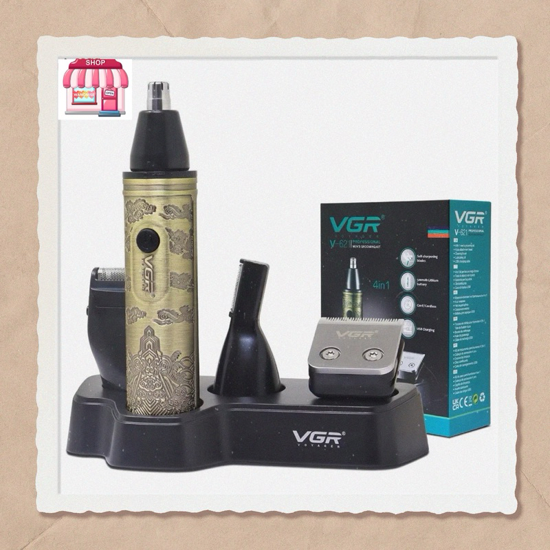 VGR V-621 Professional 4 in 1 Grooming Kit with 500mAh Lithium battery, All in one Trimmer for ...