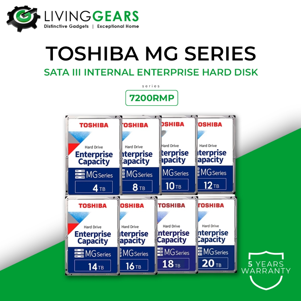 TOSHIBA MG Series Enterprise Hard Drive 3.5" 7200rmp ( 4TB /6TB / 8TB ...