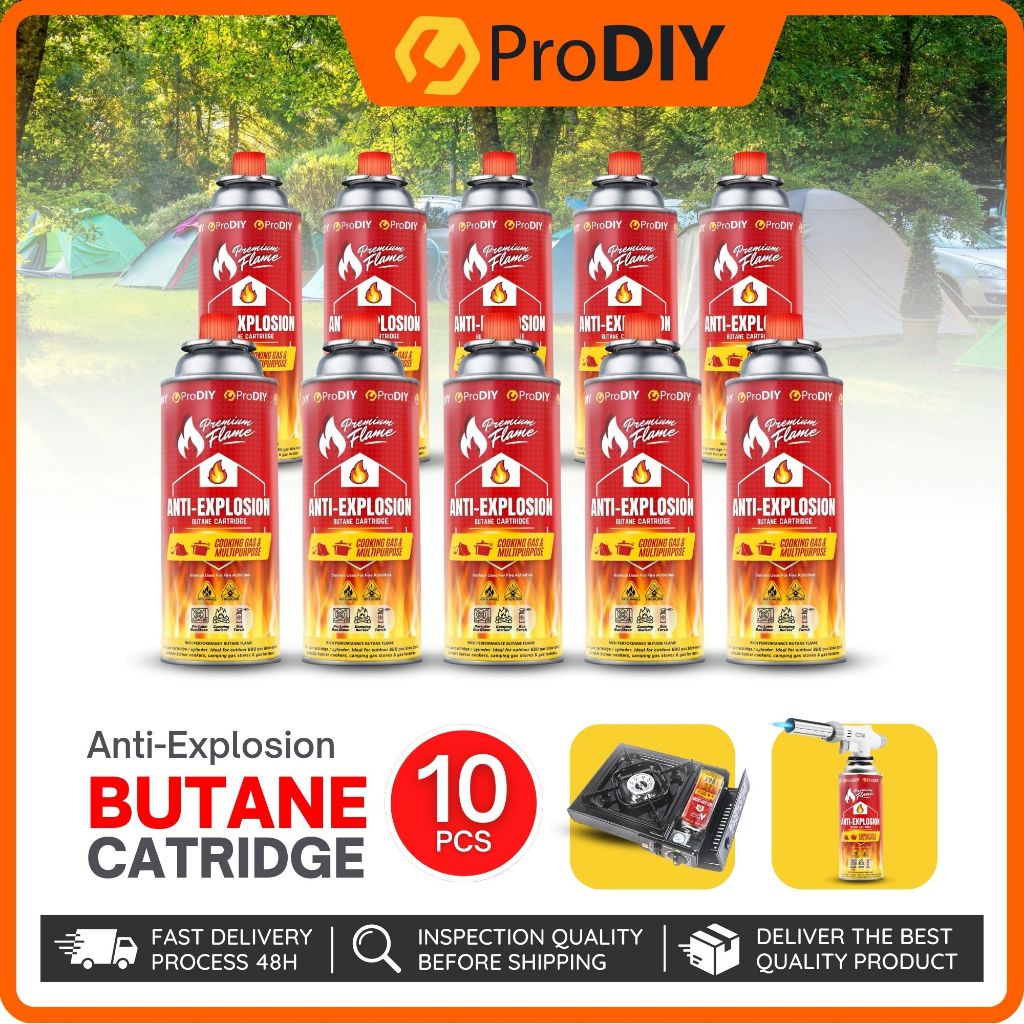 10 Cans Butane Burner Welding Fire Maker Flame Gun For Stoves + CAMPSOR ...