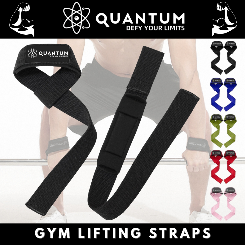 Quantum 2pcs Gym Fitness Weight lifting Straps Dumbbell Hand Grips ...